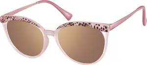 Zenni Round Full Rim Frame Sunglasses Pink