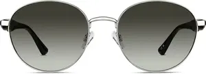 Zenni Round Full Rim Frame Sunglasses - Silver