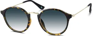Zenni Round Full Rim Frame Sunglasses - Tortoiseshell