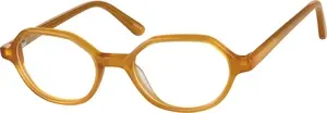 Zenni Geometric Full Rim Eyeglasses Orange