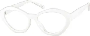 Zenni Geometric Full Rim Eyeglasses White