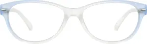 Zenni Retro Oval Full Rim Frame - Blue Frost