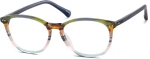 Zenni Retro Oval Full Rim Frame - Forest