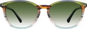 Zenni Retro Oval Eyeglasses With Full Rim Frame - Forest