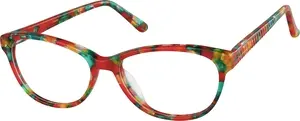 Zenni Retro Oval Full Rim Frame Fruit Punch