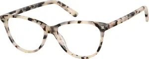 Zenni Retro Oval Full Rim Frame Ivory Tortoiseshell