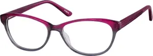 Zenni Retro Oval Full Rim Frame Magenta