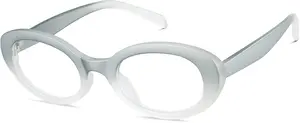Zenni Retro Oval Full Rim Frame Mist