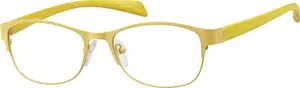 Zenni Retro Oval Full Rim Frame Yellow