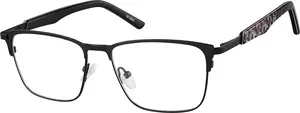 Zenni Square Full Rim Frame Glasses - Black