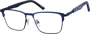 Zenni Square Full Rim Frame Glasses - Blue