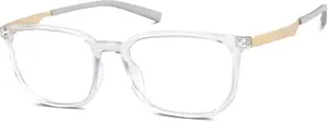 Zenni Square Full Rim Frame Glasses - Translucent
