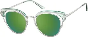 Zenni Cat-Eye Full Rim Sunglasses Silver