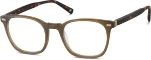 Zenni Minimalist Square Full Rim Eyeglasses - Brown