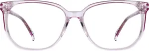 Zenni Minimalist Square Eyeglasses Full Rim Frame - Pink