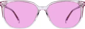 Zenni Minimalist Square Eyeglasses Full Rim Frame - Pink