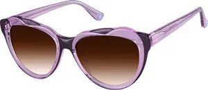 Zenni Heart Full Rim Frame Sunglasses - Purple