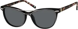 Zenni Cat-eye Glasses With Snap-on Sunlens - Black