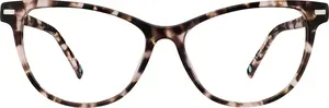Zenni Cat-eye Glasses With Snap-on Sunlens - Pink Tortoiseshell