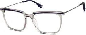 Zenni Square Eyeglasses Full Rim Frame - Clear/navy