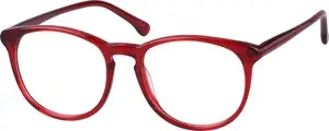 Zenni Bold Round Full Rim Eyeglasses - Red