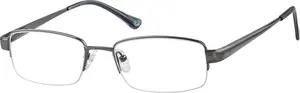 Zenni Rectangle Half-rim Eyeglasses - Gray