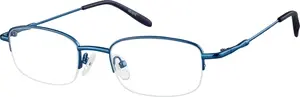 Zenni Rectangle Half-rim Eyeglasses - Blue