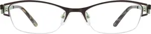 Zenni Rectangle Half-rim Eyeglasses - Brown