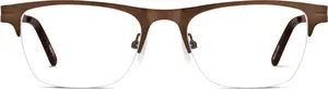 Zenni Rectangle Half-rim Eyeglasses - Brown