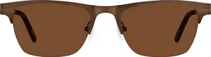 Zenni Rectangle Half-rim Eyeglasses - Brown