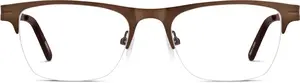 Zenni Rectangle Half-rim Eyeglasses - Brown