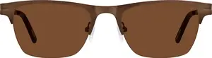 Zenni Rectangle Half-rim Eyeglasses - Brown