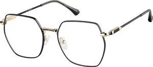 Zenni Geometric Full Rim Eyeglasses - Black
