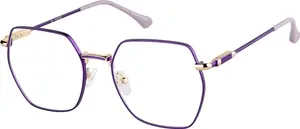 Zenni Geometric Full Rim Eyeglasses - Eggplant