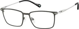 Zenni Rectangle Full Rim Titanium Eyeglasses Gray