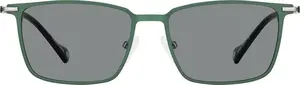 Zenni Rectangle Eyeglasses Titanium Full Rim Frame - Green