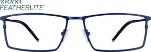 Zenni Rectangle Full Rim Titanium Eyeglasses - Navy
