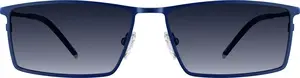 Zenni Rectangle Full Rim Titanium Eyeglasses - Navy