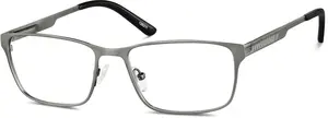Zenni Rectangle Full Rim Titanium Eyeglasses - Platinum