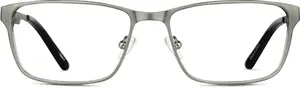 Zenni Rectangle Full Rim Titanium Eyeglasses - Platinum