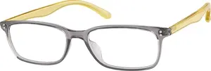 Zenni Rectangle Full Rim Eyeglasses Gray