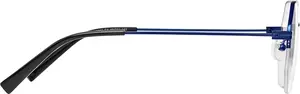 Zenni Geometric Half Rim Eyeglasses - Blue