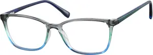 Zenni Classic Rectangle Full Rim Eyeglasses Deep Sea