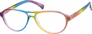 Zenni Aviator Eyeglasses Full Rim Frame Rainbow