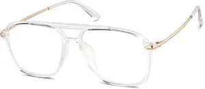 Zenni Aviator Eyeglasses Full Rim Frame Translucent
