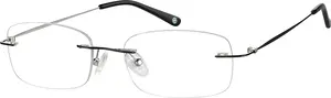 Zenni Rectangle Rimless Eyeglasses - Black
