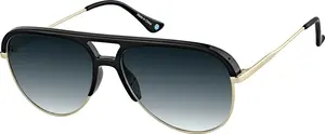 Zenni Aviator Full Rim Frame Sunglasses - Black