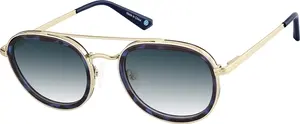 Zenni Aviator Full Rim Sunglasses Blue Tortoiseshell