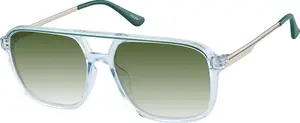 Zenni Aviator Full Rim Sunglasses Blue/green