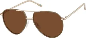 Zenni Aviator Full Rim Frame Sunglasses - Brown